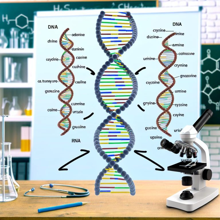 The relationship between DNA and RNA.