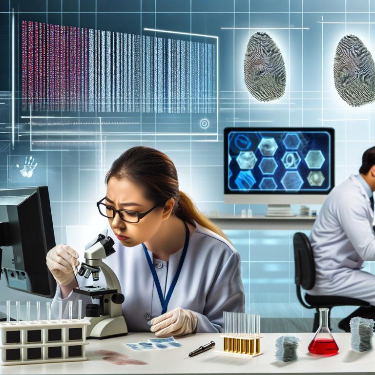 The use of DNA in forensics.